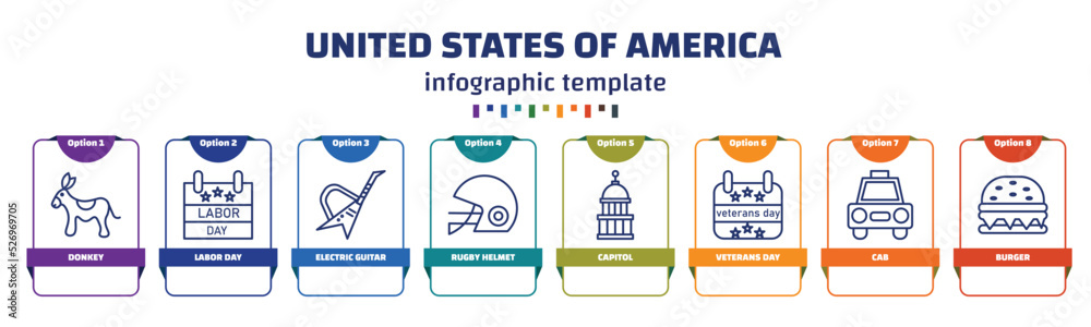 infographic template with icons and 8 options or steps. infographic for ...