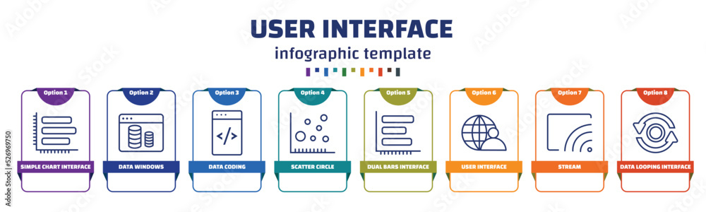 infographic template with icons and 8 options or steps. infographic for ...