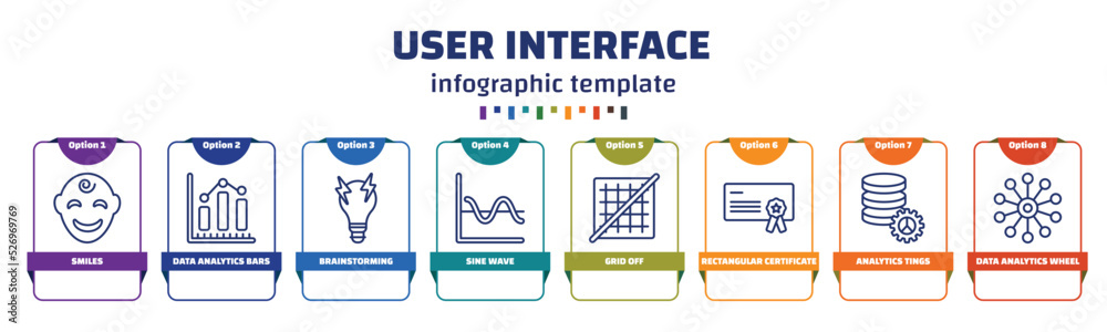 infographic template with icons and 8 options or steps. infographic for ...