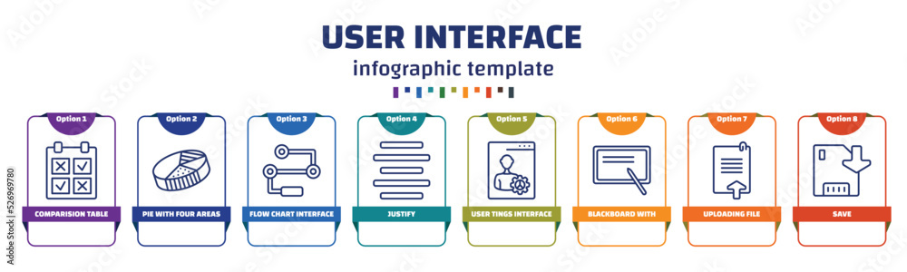 infographic template with icons and 8 options or steps. infographic for ...