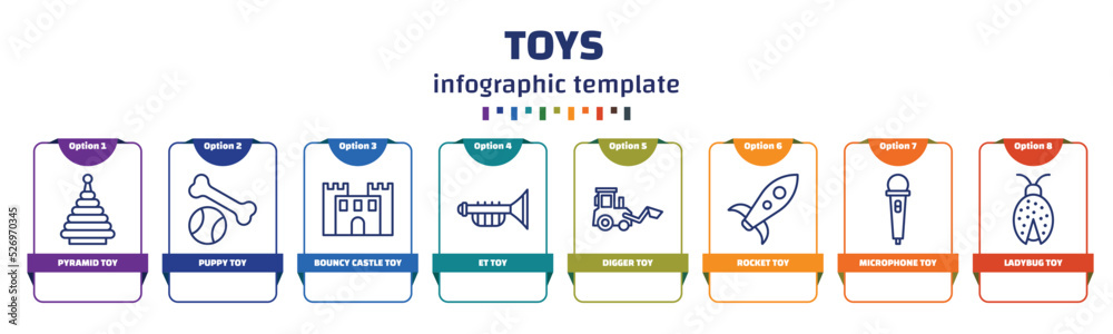 infographic template with icons and 8 options or steps. infographic for ...
