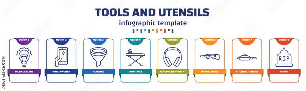 infographic template with icons and 8 options or steps. infographic for ...