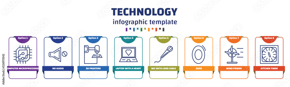 infographic template with icons and 8 options or steps. infographic for ...