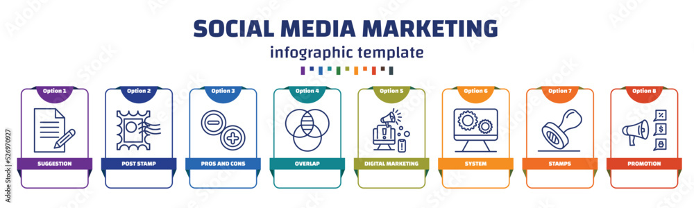 infographic template with icons and 8 options or steps. infographic for ...