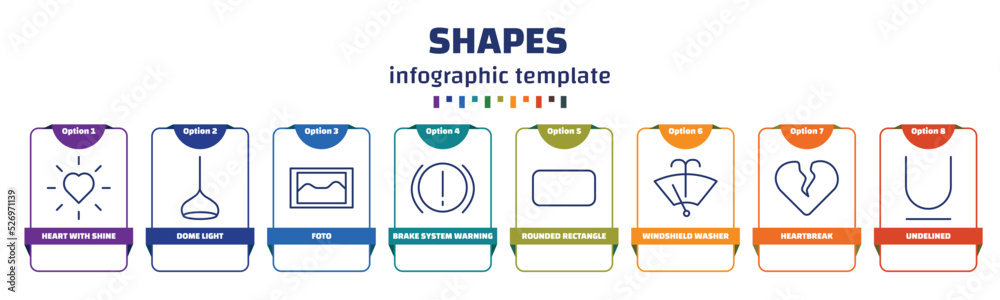 Vetor de infographic template with icons and 8 options or steps ...