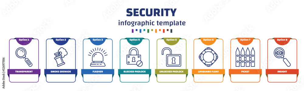 infographic template with icons and 8 options or steps. infographic for ...