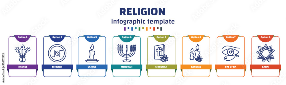 infographic template with icons and 8 options or steps. infographic for ...