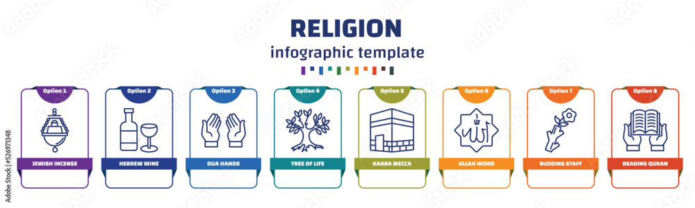 infographic template with icons and 8 options or steps. infographic for ...