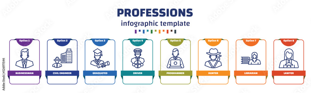 infographic template with icons and 8 options or steps. infographic for ...