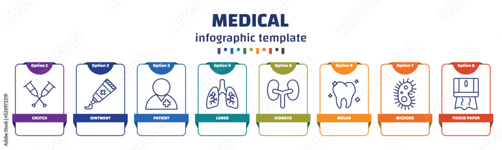 infographic template with icons and 8 options or steps. infographic for ...