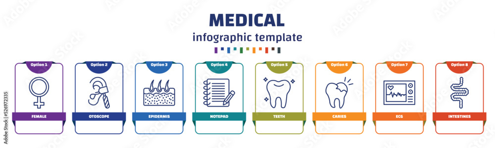 infographic template with icons and 8 options or steps. infographic for ...