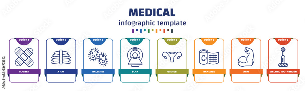 infographic template with icons and 8 options or steps. infographic for ...