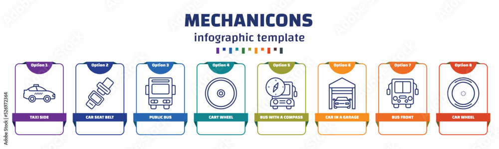 infographic template with icons and 8 options or steps. infographic for ...