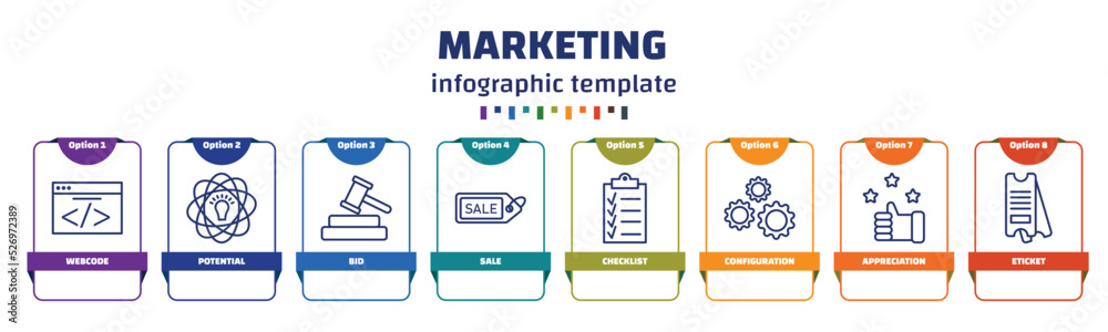 infographic template with icons and 8 options or steps. infographic for ...