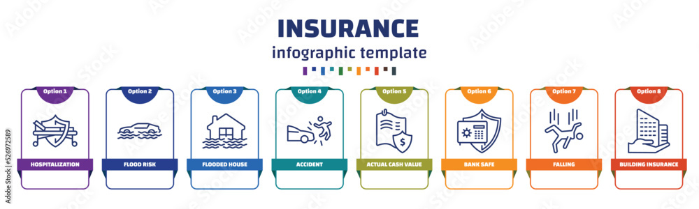 infographic template with icons and 8 options or steps. infographic for ...