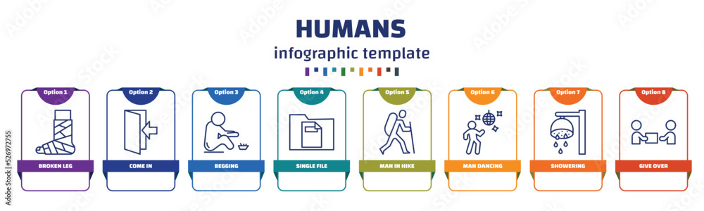 infographic template with icons and 8 options or steps. infographic for ...
