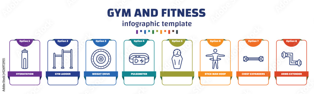 infographic template with icons and 8 options or steps. infographic for ...