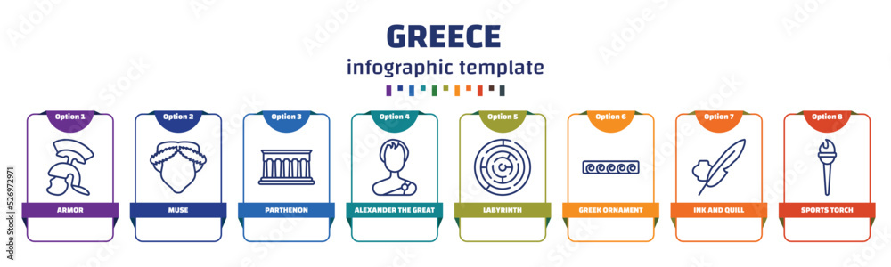 infographic template with icons and 8 options or steps. infographic for ...