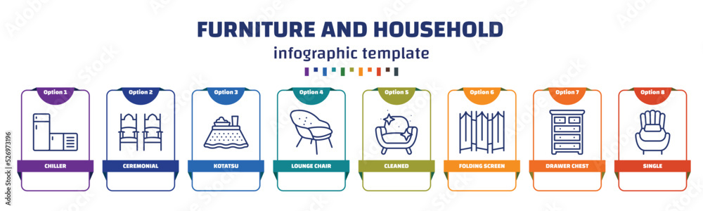 infographic template with icons and 8 options or steps. infographic for ...