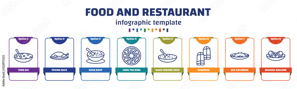 infographic template with icons and 8 options or steps. infographic for ...