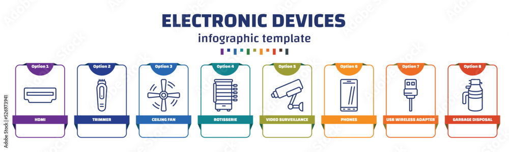 infographic template with icons and 8 options or steps. infographic for ...