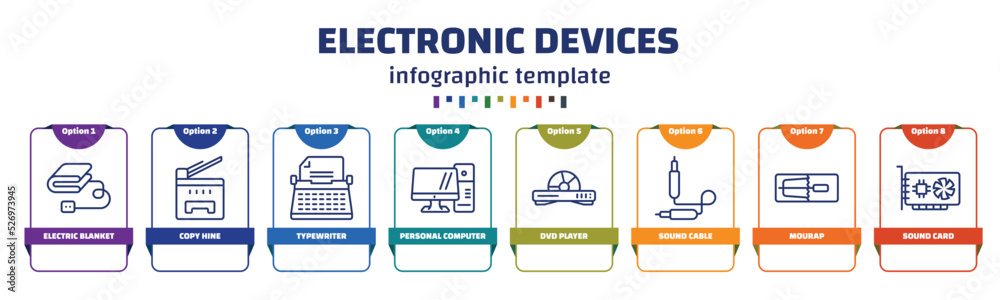 infographic template with icons and 8 options or steps. infographic for ...