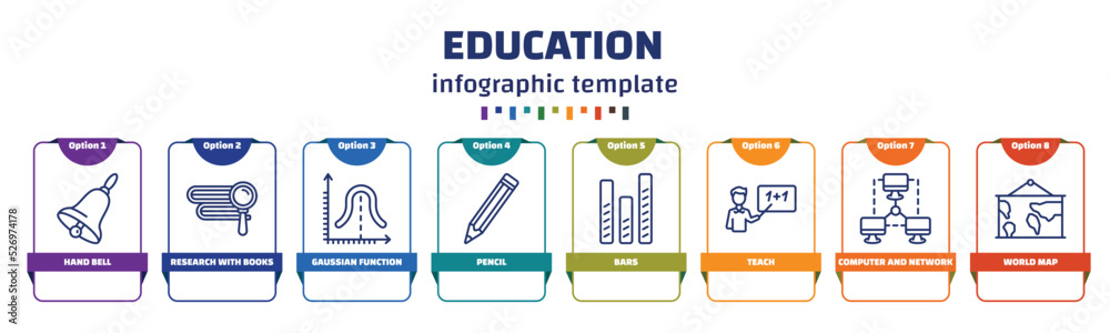 infographic template with icons and 8 options or steps. infographic for ...