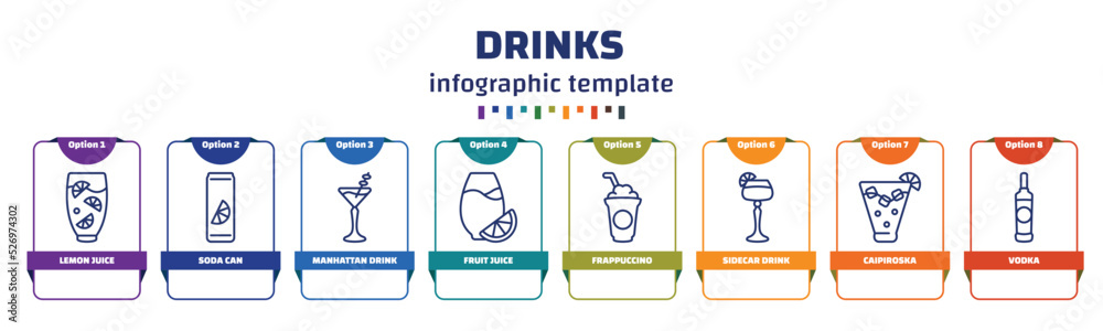 infographic template with icons and 8 options or steps. infographic for ...
