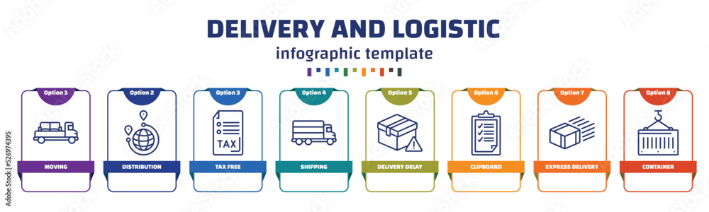 infographic template with icons and 8 options or steps. infographic for ...