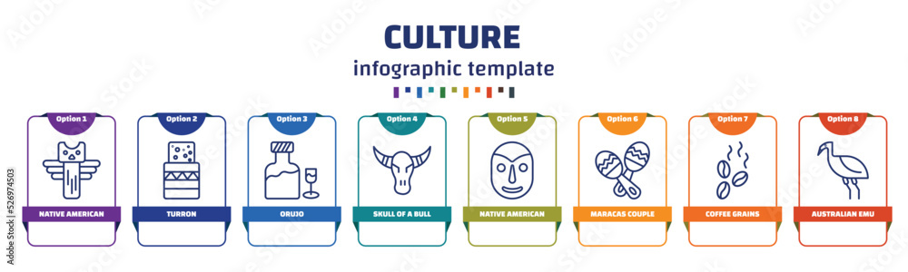 infographic template with icons and 8 options or steps. infographic for ...