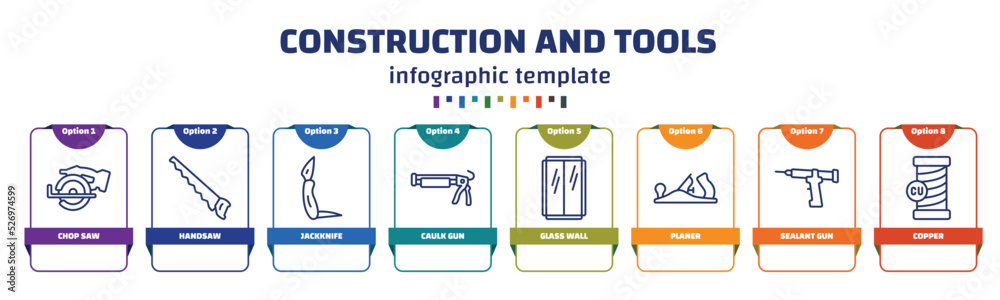 infographic template with icons and 8 options or steps. infographic for ...