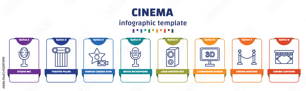 infographic template with icons and 8 options or steps. infographic for ...
