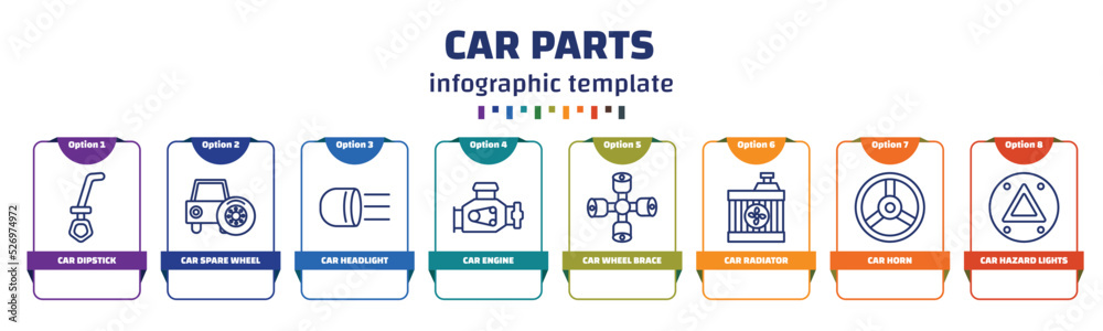 infographic template with icons and 8 options or steps. infographic for ...