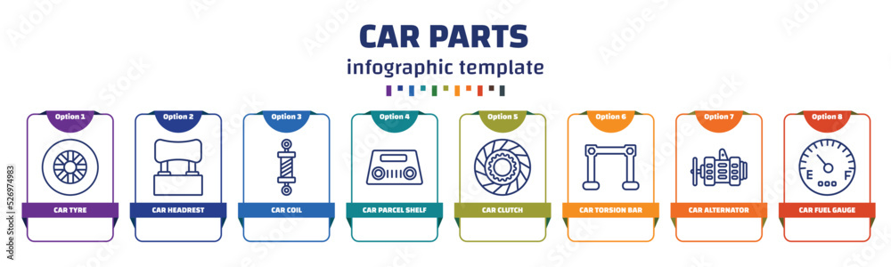 infographic template with icons and 8 options or steps. infographic for ...