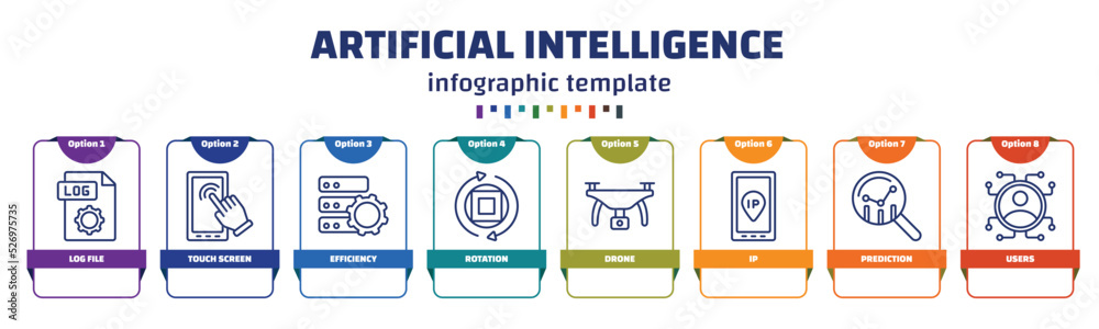 infographic template with icons and 8 options or steps. infographic for ...