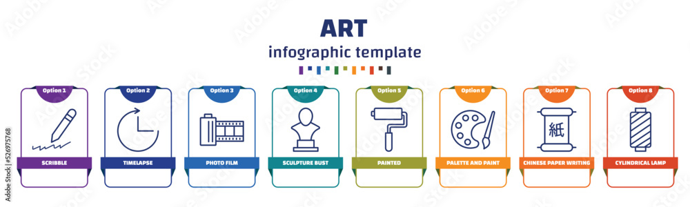 infographic template with icons and 8 options or steps. infographic for ...