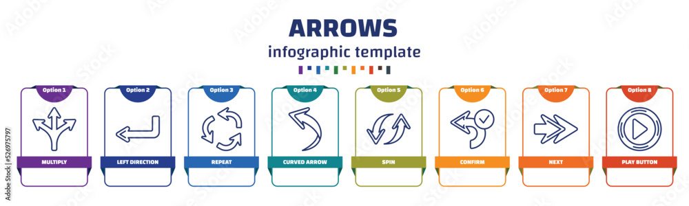 infographic template with icons and 8 options or steps. infographic for ...
