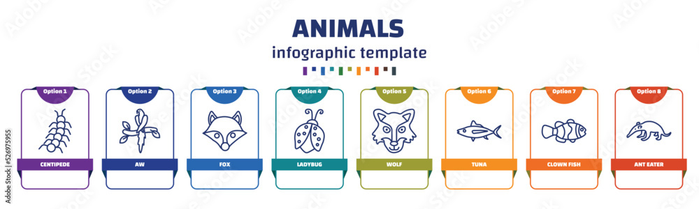 Vektorová grafika „infographic template with icons and 8 options or ...
