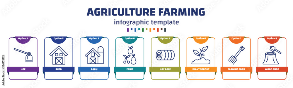 infographic template with icons and 8 options or steps. infographic for ...