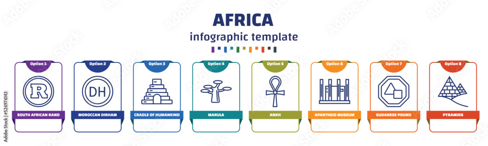 infographic template with icons and 8 options or steps. infographic for ...
