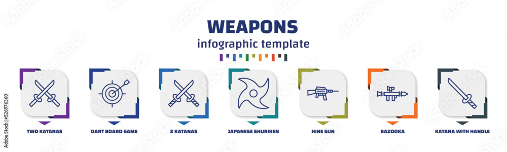 infographic template with icons and 7 options or steps. infographic for ...