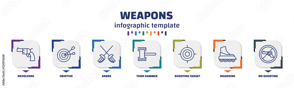 infographic template with icons and 7 options or steps. infographic for ...