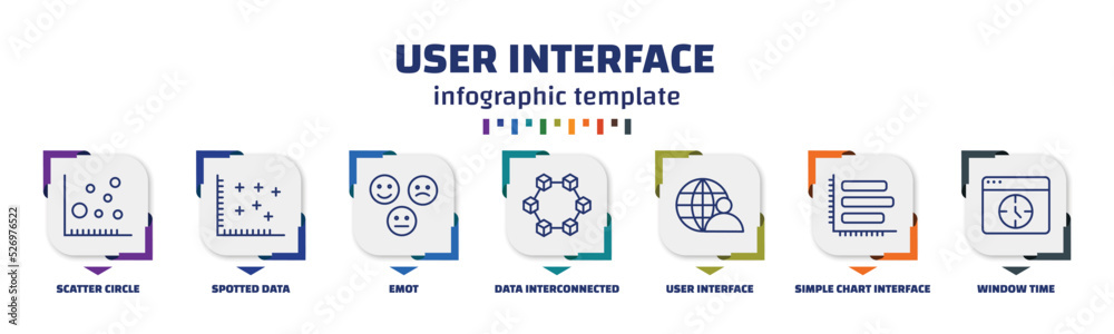 Infographic Template With Icons And 7 Options Or Steps Infographic For User Interface Concept