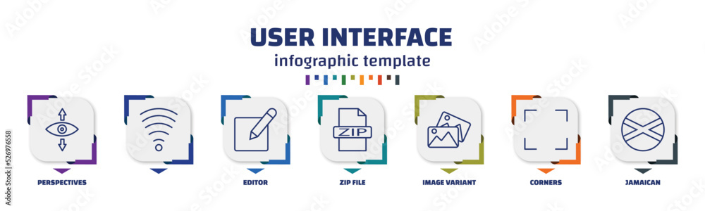 infographic template with icons and 7 options or steps. infographic for ...