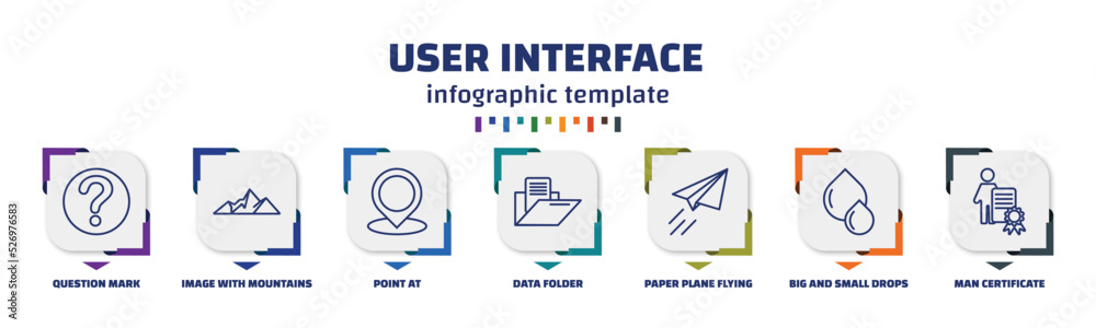 infographic template with icons and 7 options or steps. infographic for ...