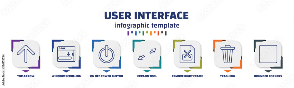 infographic template with icons and 7 options or steps. infographic for ...