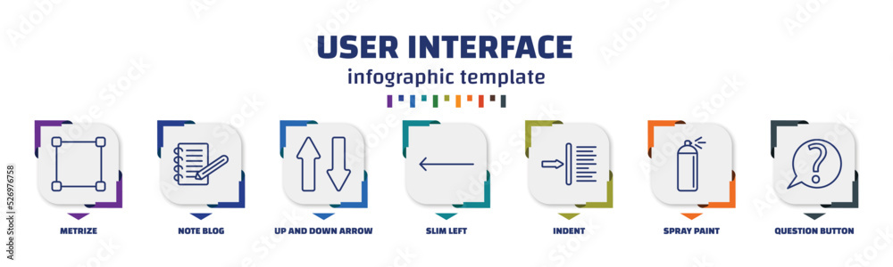infographic template with icons and 7 options or steps. infographic for user interface concept ...