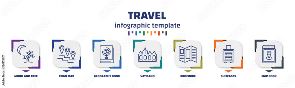 infographic template with icons and 7 options or steps. infographic for ...
