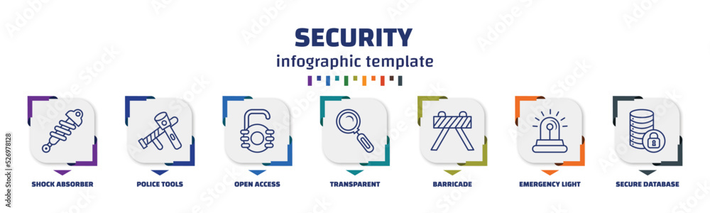 infographic template with icons and 7 options or steps. infographic for ...
