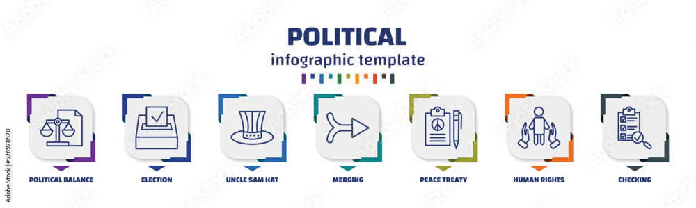 infographic template with icons and 7 options or steps. infographic for ...
